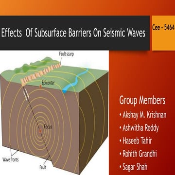 Effect of subsurface barrier on seismic waves | PPTX | Geology | Science