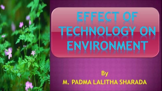 Environment vs Technology | PPTX