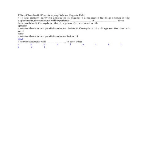 Effect of two parallel current | DOCX