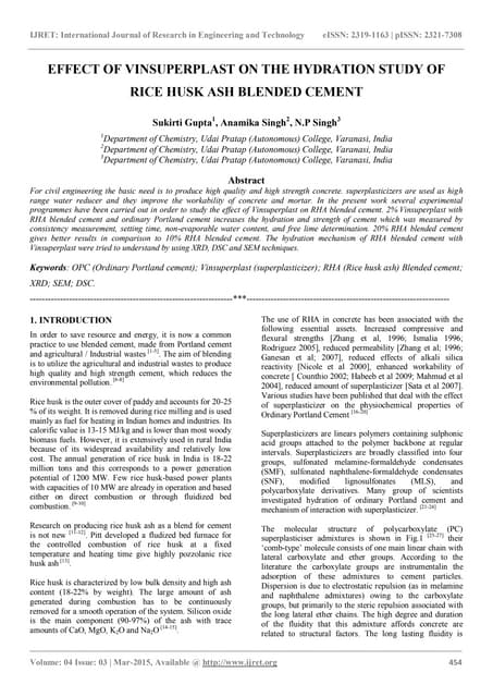 Hydration mechanism and strength of opc and blended opc with fly ash in ...
