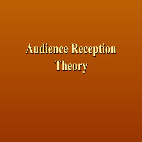 Stuart hall audience theory | PPTX