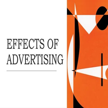 Effects of Advertising in the Business Aspect | PPT