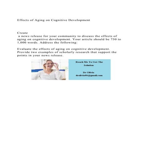 Effects of Aging on Cognitive DevelopmentCreate a news r.docx