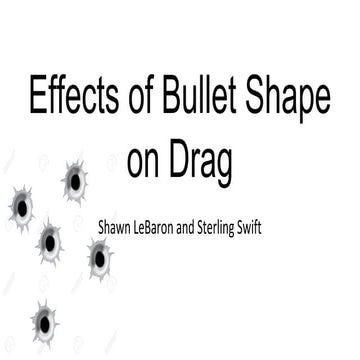 Effects of bullet shape on drag | PDF