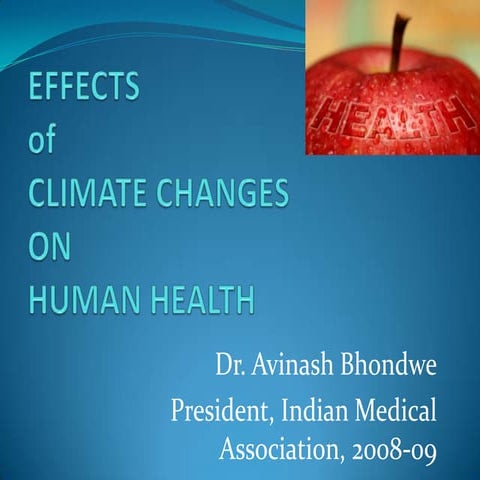 Effects of climate Changes on Human Health | PPTX