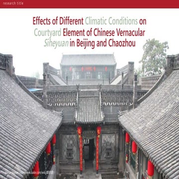 Effects of different climatic conditions on courtyard element | PPT