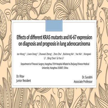 Effects of different KRAS mutants and Ki-67 expression | PPTX