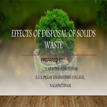 Effects of disposal of solids waste | PPT