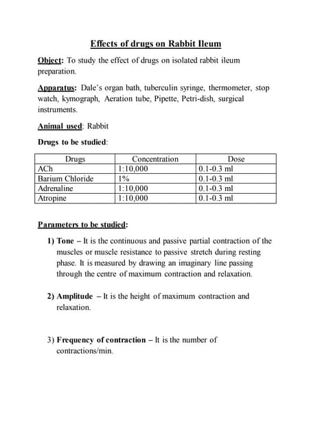 Expt. 3 Study of mydriatic and miotic effects on rabbit eye. | PPT