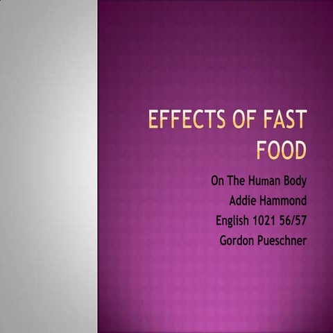 Healthy food vs junk food | PPTX