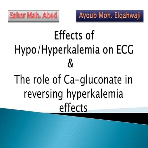 Hyperkalemia pathophysiology and treatment | PPTX
