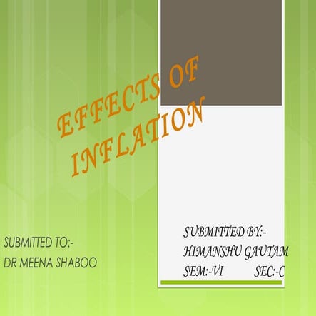 Effects of inflation | PPT