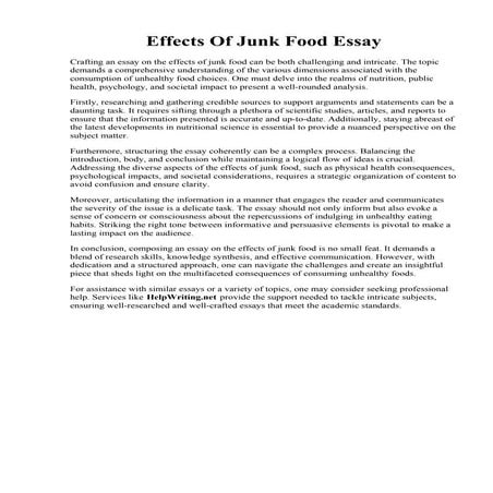 Effects Of Junk Food Essay.pdf