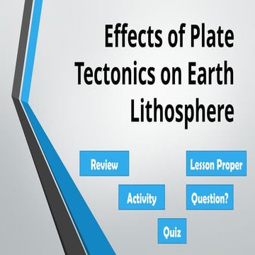 Effects of Plate Tectonics on Earth Lithosphere.pptx