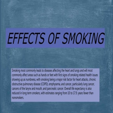 Effects of Smoking | PPTX
