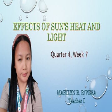 effects of suns heat and light ,COT 4TH QUARTER | PPTX