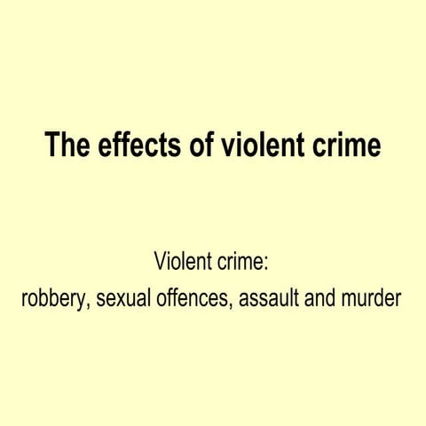 The Effects of Crime on Individuals as Victims and Perpetrators | PPT
