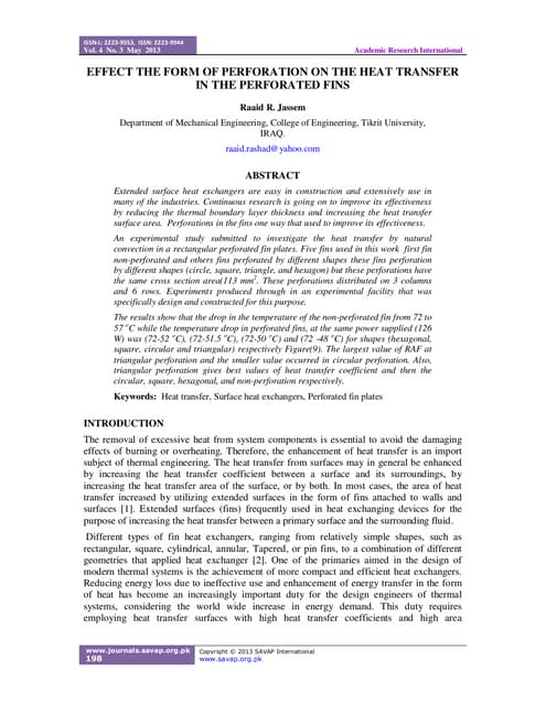IRJET- Enhancement of Natural Convection Heat Transfer Characteristics from Horizontal Rectangular