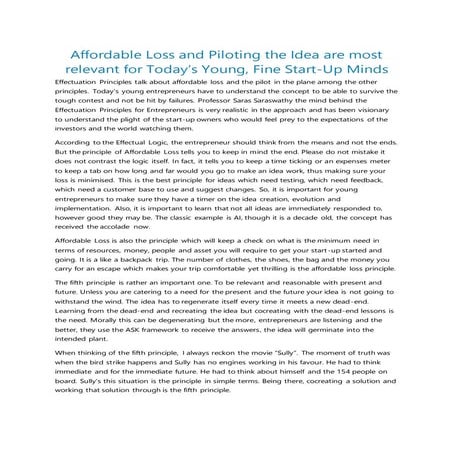 Effectuation principles | DOCX