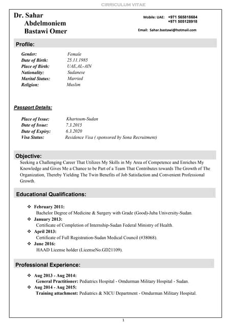 Dr-Dina Said CV | PDF