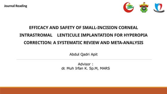 Presentation tenons patch grafting in non infectious corneal melt | PPT