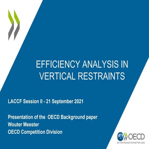 Efficiency Analysis in Vertical Restraints – OECD Secretariat – OECD ...