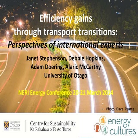 Sustainable energy and transportation | PPTX