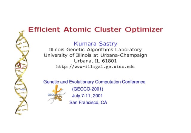 Efficient Cluster Optimization Using A Hybrid Extended Compact Genetic Algorithm With A Seeded