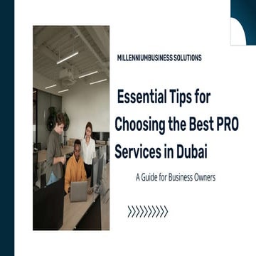 A Complete Guide To PRO Services In Dubai. | PDF