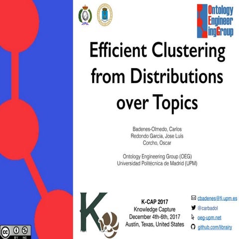 Efficient Clustering from Distributions over Topics | PPT