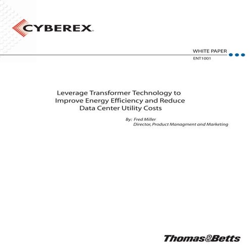 Efficient Data Center Transformer Practices | PDF