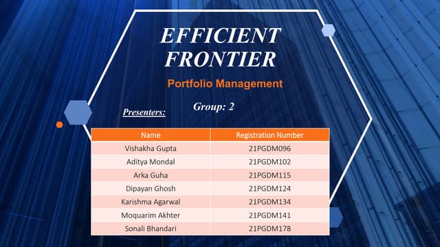 Efficient Frontier - Group 2.pptx Efficient Frontier - Group 2.pptx