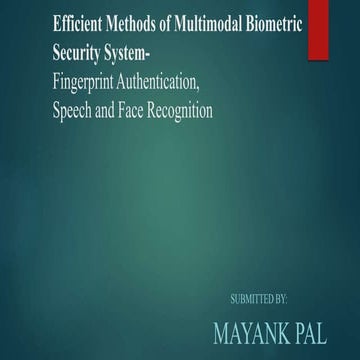 Multimodal Biometric Security System Ppt