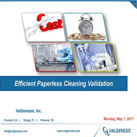 Efficient Paperless Cleaning Validation | PPTX