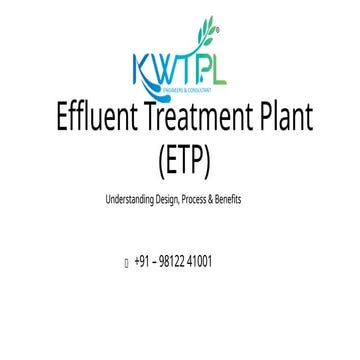 Effluent Treatment Plants. pptx | PPTX