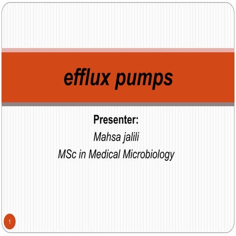 Efflux pumps | PPTX