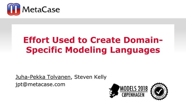 Effort Used To Create Domain Specific Modeling Languages Ppt 0739