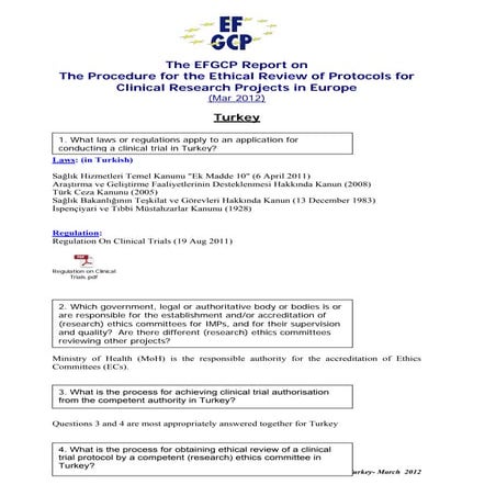 Clinical Trials In Turkey | PDF