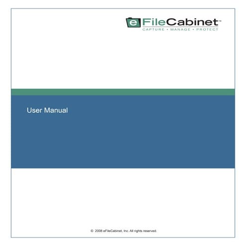eFileCabinet Manual Version 4.0 | PDF