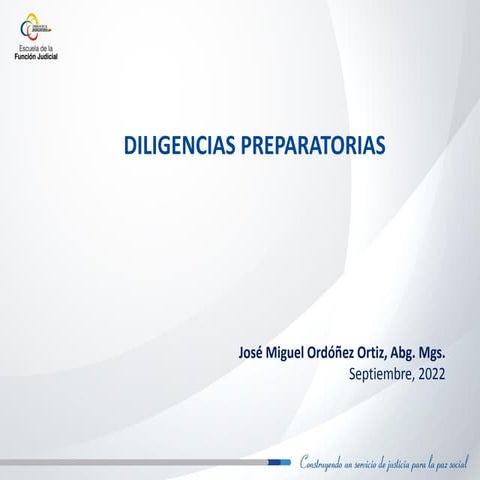 Diligencias Preparatorias | PDF