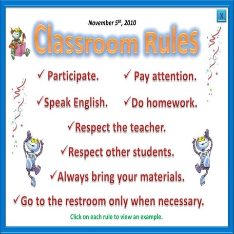 Efl classroom rules | PPT
