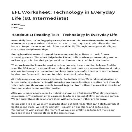 EFL Worksheet_ Technology in Everyday Life (B1 Intermediate).pdf