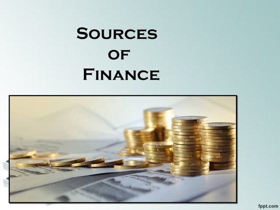 Sources of finance and Role of Project Manager | PPT