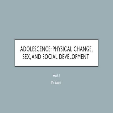 Stages of Development: Puberty and Adolescent | PPTX