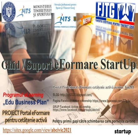 E formare startup canvas ghid suport | PPT