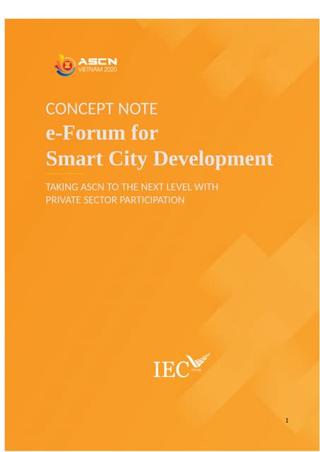Smart City Framework and Guideline for Thailand | PPTX | Developmental ...