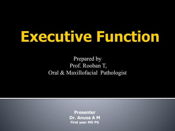Executive functioning powerpoint | PPTX