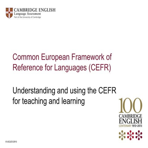 Common European Framework of Reference for Languages | PDF