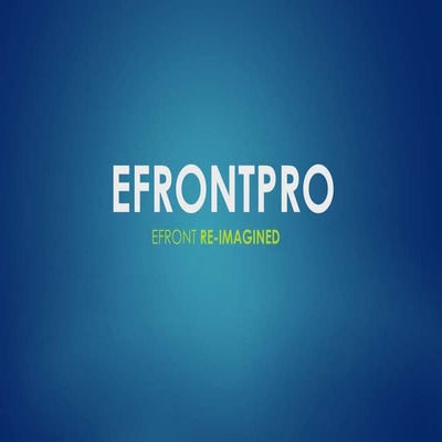 eFront-Pro Overview | PPTX | Internet | Computing