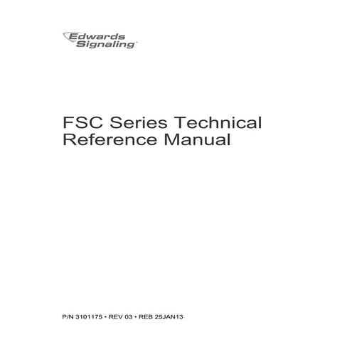 Edwards Signaling EFSC502R Installation Manual | PDF
